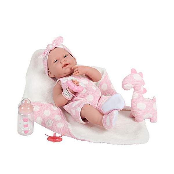 ジェーシートイズ 赤ちゃん おままごと ベビー人形 18063 JC Toys La Newborn All-Vinyl-Anatomically Correct Real Girl 15" Baby Doll in Pink and De...