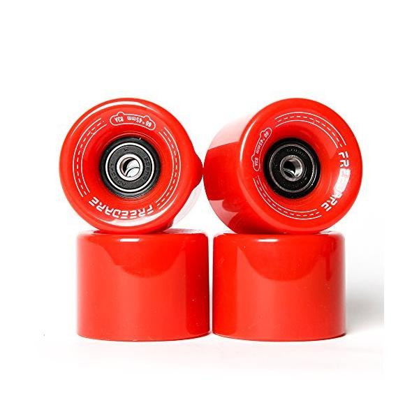 ウィール タイヤ スケボー スケートボード 海外モデル 直輸入  FREEDARE Skateboard Wheels 60mm 83a with Bearings and Spacers Cruiser Wheels (Red,Pack ...