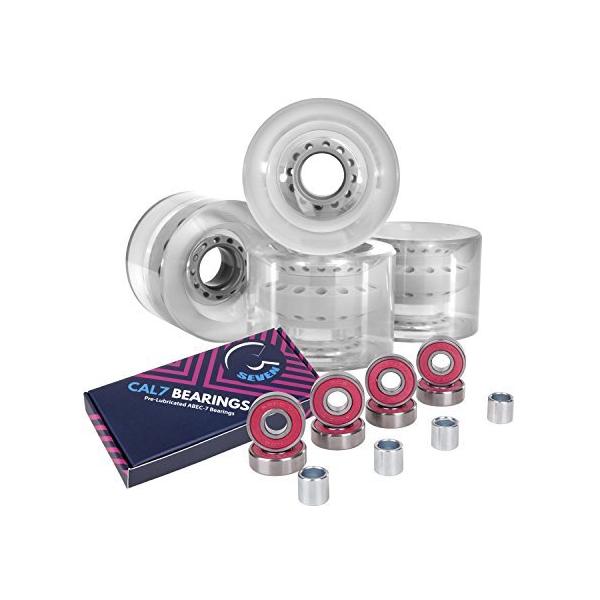 ウィール タイヤ スケボー スケートボード 海外モデル 直輸入  Cal 7 Skateboard Cruiser Wheels 60x44mm 60mm + ABEC 7 Bearings + Spacers - Solid/Neon G...
