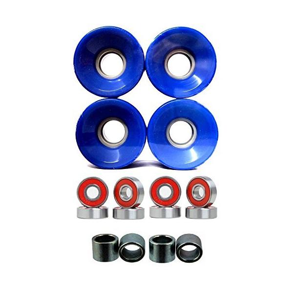 ウィール タイヤ スケボー スケートボード 海外モデル 直輸入  Everland Skateboard Wheels 60x44mm w/Bearings &amp; Spacers (Blue)海外限定品を迅速輸入！5〜15営業日にて発...