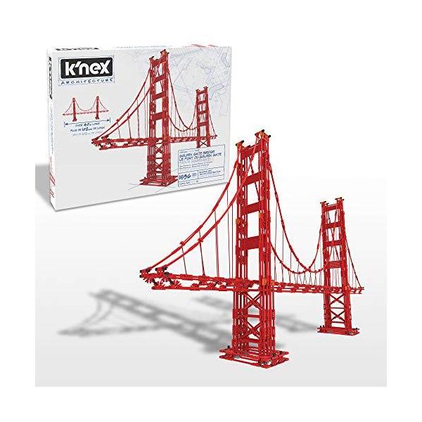 ケネックス 知育玩具 パズル ブロック 37044 K'NEX Architecture: Golden Gate Bridge - Build IT Big - Collectible Building Set for Adults &a...