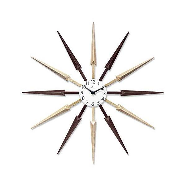 壁掛け時計 インテリア インテリア 海外モデル アメリカ 輸入物  Infinity Instruments Celeste Starburst Wall Clock, Retro Midcentry Spoke Design, Easy ...
