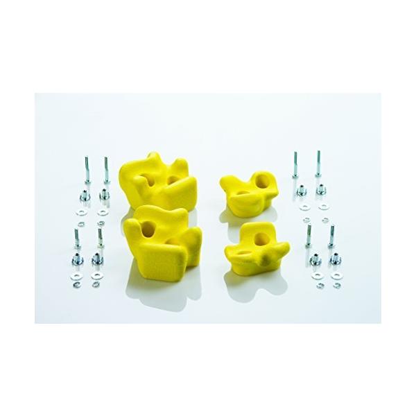 ジャングルジム ブランコ 屋内・屋外遊び 幼児 小学生 忍者 BP011 Oversized Climbing Rocks | Yellow | Compatible with Most Rock Walls | 4 Heavy Duty ...
