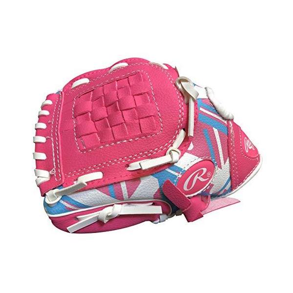 ローリングス Rawlings グローブ リミックス 野球/ユースTボール 内野手 左投用（右手装着） 3-5歳向け 9インチ ピンクグローブ 内野手用ミット ローリングス 野球 ベースボール メジャーリーグ 大リーグ マイナーリーグ 高校...