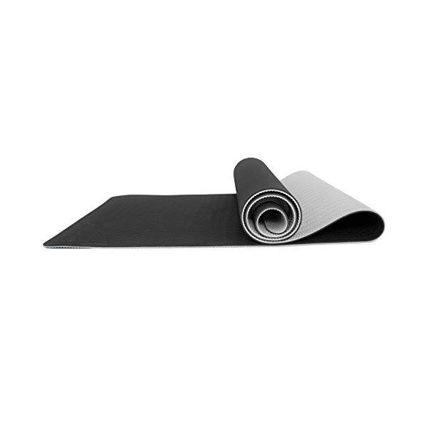 ヨガマット フィットネス ps-1800-tpe-black/grey ProsourceFit Natura TPE Yoga Mat 1/4" (6mm) Thick, 72" Long, Reversible with High-De...