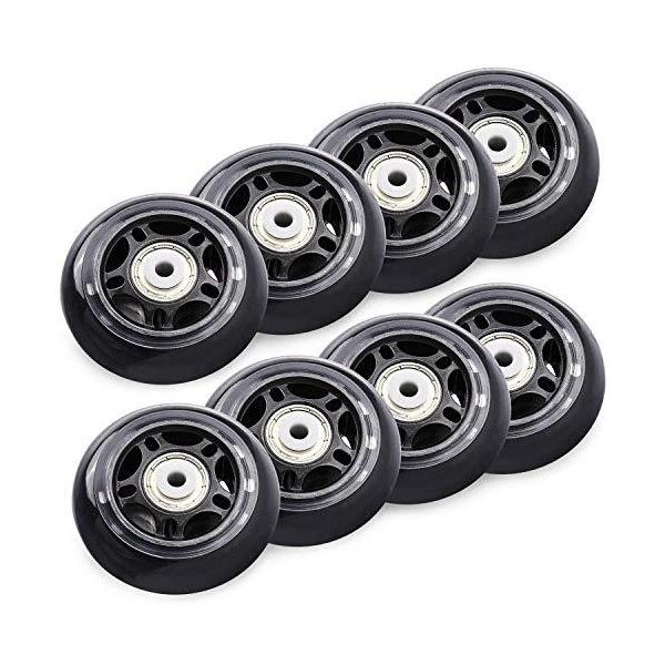 ウィール タイヤ スケボー スケートボード 海外モデル 直輸入 G19014-TW-US TOBWOLF 8 Pack 76mm 84A Inline Skate Wheels with ABEC-7 Bearings, Roller Sk...