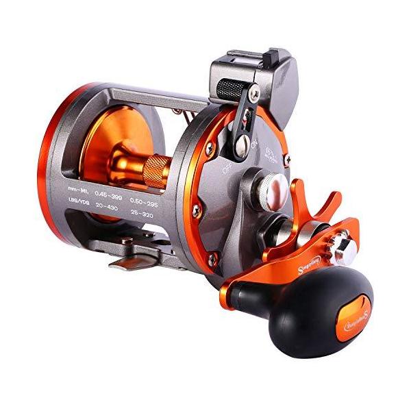 リール 釣り道具 フィッシング 海外直輸入  Sougayilang Line Counter Trolling Reel Conventional Level Wind Fishing Reel-Thunder LS II 3000L海外...
