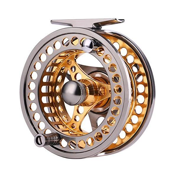 リール 釣り道具 フィッシング 海外直輸入 7/8 Sougayilang Fly Fishing Reel Large Arbor 2+1 BB with CNC-machined Aluminum Alloy Body and Spoo...