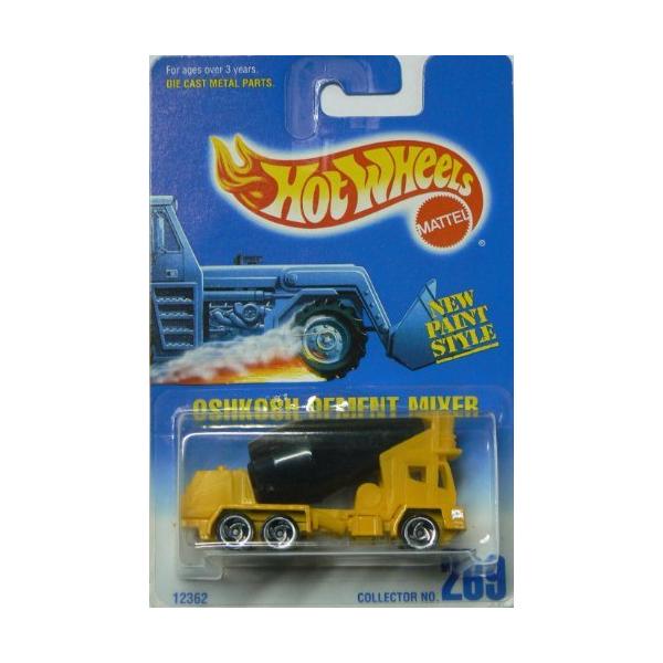 ホットウィール マテル ミニカー ホットウイール 269 Hot Wheels Oshkosh Cement Mixer #269 with All Black Tank and 3 Spoke Razor Wheels海外限定品を迅速輸入...