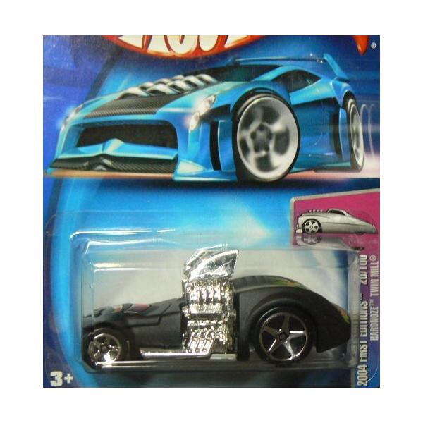 ホットウィール マテル ミニカー ホットウイール B3552 Hot Wheels Mattel 2004 First Editions Black Hardnoze Twin Mill #020 1:64 Scale海外限定品を迅速輸入！...