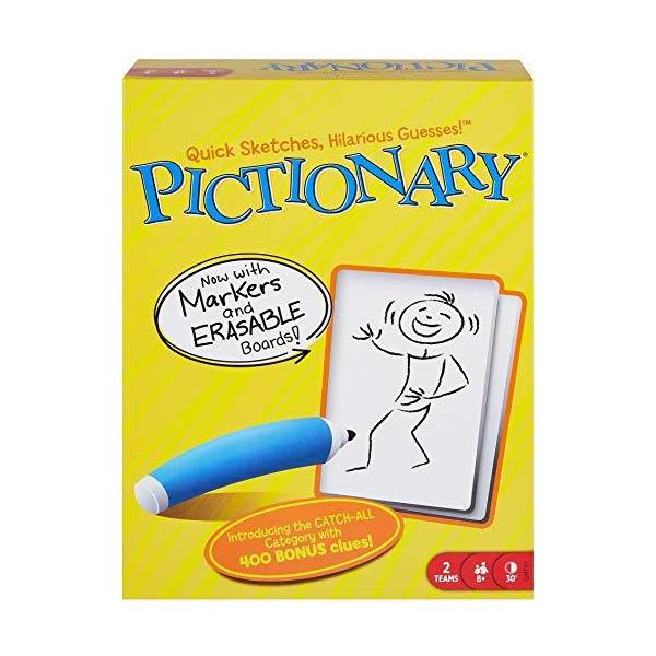 ボードゲーム 英語 アメリカ 海外ゲーム GMT97 Mattel Games Pictionary Family Board Game for Kids, Adults and Game Night for 2 Teams with Er...