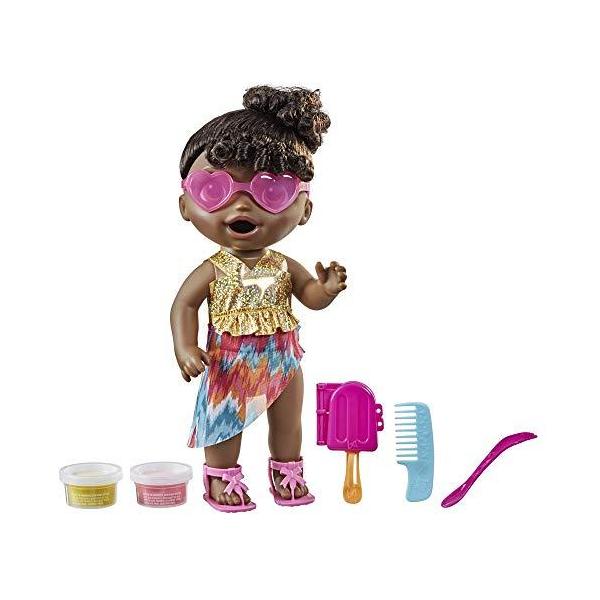 ベビーアライブ 赤ちゃん おままごと ベビー人形 F1682 Baby Alive Sunshine Snacks Doll, Eats and Poops, Summer-Themed Waterplay Baby Doll, Ice P...