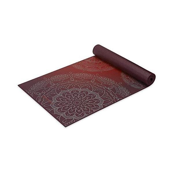 ヨガマット フィットネス 05-63281 Gaiam Yoga Mat Premium Print Extra Thick Non Slip Exercise &amp; Fitness Mat for All Types of Yoga...