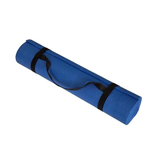 ヨガマット フィットネス 80-5135-BLUE Yoga Mat - Double Sided 1/4-Inch Workout Mat - 71x24-Inch Exercise Pad for Home Gym Fitness or...