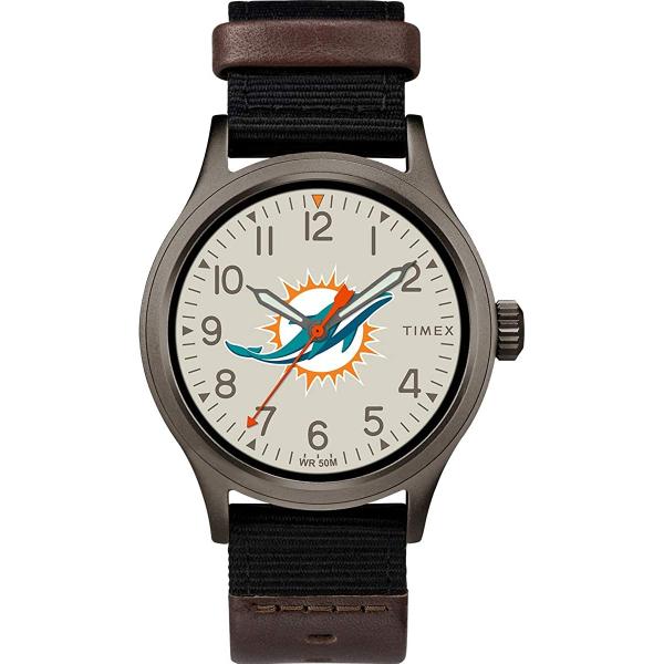 腕時計 タイメックス メンズ TWZFDOLMBYZ Timex Men's TWZFDOLMB NFL Clutch Miami Dolphins Watch海外限定品を迅速輸入！5〜15営業日にて発送します。型番：TWZFDOLMBYZ...