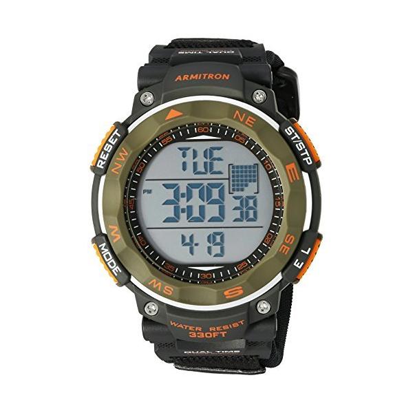 腕時計 アーミトロン メンズ 40/8377DGN Armitron Sport Men's 40/8377DGN Olive Green Accented Digital Chronograph Black Neoprene Strap ...