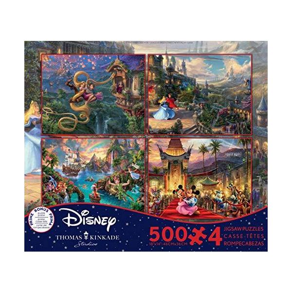 ジグソーパズル 海外製 アメリカ 3674-1 Ceaco - 4 in 1 Multipack - Thomas Kinkade - Disney Dreams Collection - Tangled, Sleeping Beauty,...