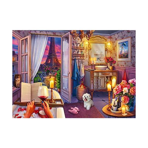 ジグソーパズル 海外製 500ピース 居心地の良いバスルーム 約50x36センチ 絵画・アート Ravensburgerジグソーパズル 海外製 アメリカ 16789 Ravensburger Cozy Bathroom Jigsaw Puz...