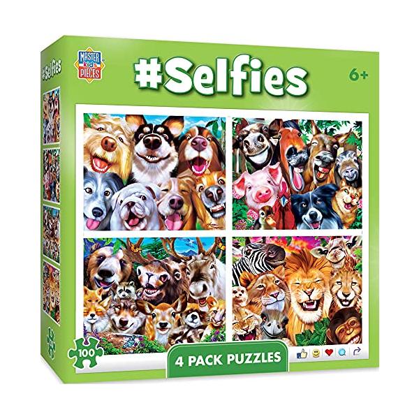 ジグソーパズル 海外製 アメリカ B07QFC6LW8 MasterPieces ? Jigsaw Puzzle Set for Kids 6+ Years, 4-Pack of 100 Pieces, Educational and Fu...