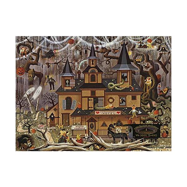 ジグソーパズル 海外製 1000ピース トリックオアトリートホテル チャールズ・ワイソッキー サイズ約68x50センチ 絵画・アート Buffalo Gamesジグソーパズル 海外製 アメリカ 11474 Buffalo Games - C...
