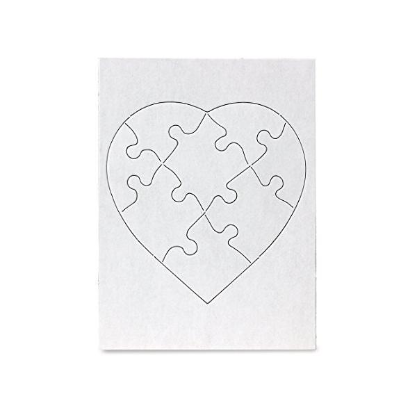 ジグソーパズル 海外製 アメリカ 96713 Hygloss 24 Blank Heart Puzzles ? 6 x 8 Inches ? Ideal for Valentine’s Day Crafts ? Write, Draw, a...