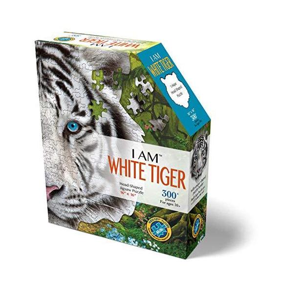 ジグソーパズル 海外製 アメリカ 886004 Madd Capp Puzzles - I AM White Tiger - 300 pieces - Animal Shaped Jigsaw Puzzle海外限定品を迅速輸入！5〜15営業...