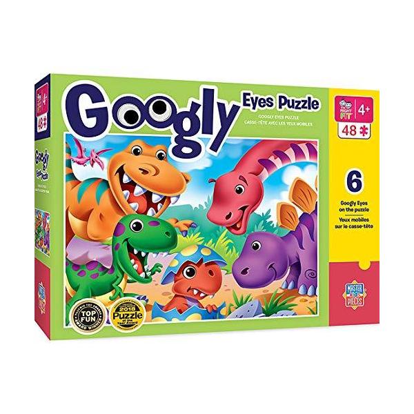 ジグソーパズル 海外製 アメリカ 11837 MasterPieces ? 48 Piece Jigsaw Puzzle for Kids 4+ Years, Dinosaurs with Googly Eyes, Educational ...