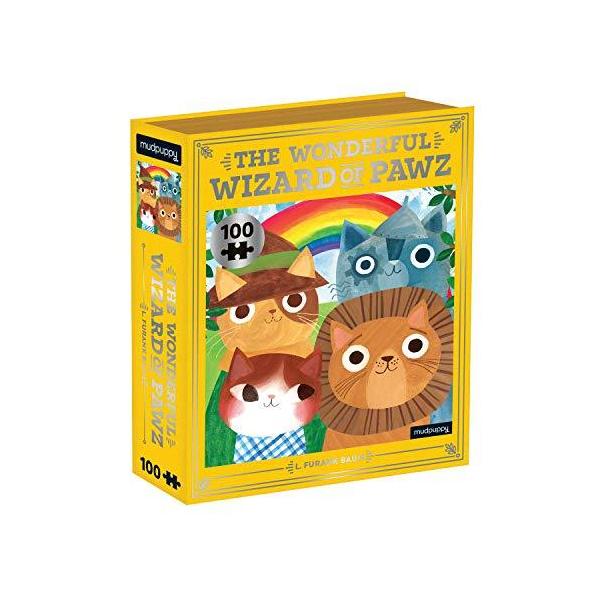 ジグソーパズル 海外製 アメリカ 64974 Mudpuppy The Wonderful Wizard of Pawz Bookish Cats Puzzle, 100 Pieces, 10.75” x 13.5” ? Jigsaw Pu...
