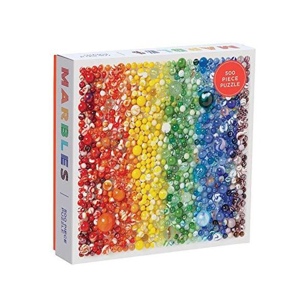 ジグソーパズル 海外製 アメリカ 9780735351219 Galison 500 Piece Rainbow Marbles Jigsaw Puzzle for Families and Adults, Finished Puzzle ...