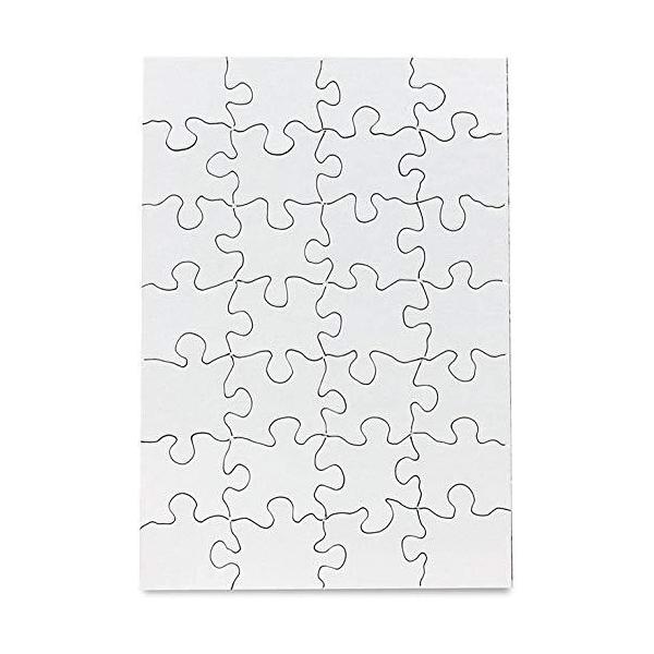 ジグソーパズル 海外製 アメリカ 96221 Hygloss 8 Blank Jigsaw Puzzles with Envelopes ? 5.5 x 8 Inch, 28 Pieces Each ? DYI Party invites,...