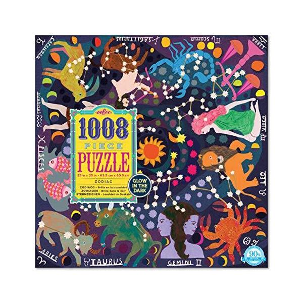 ジグソーパズル 海外製 アメリカ PZTZOD eeBoo Piece and Love Zodiac Constellation 1000-piece Square Adult Jigsaw Puzzle Glow in The Dark...
