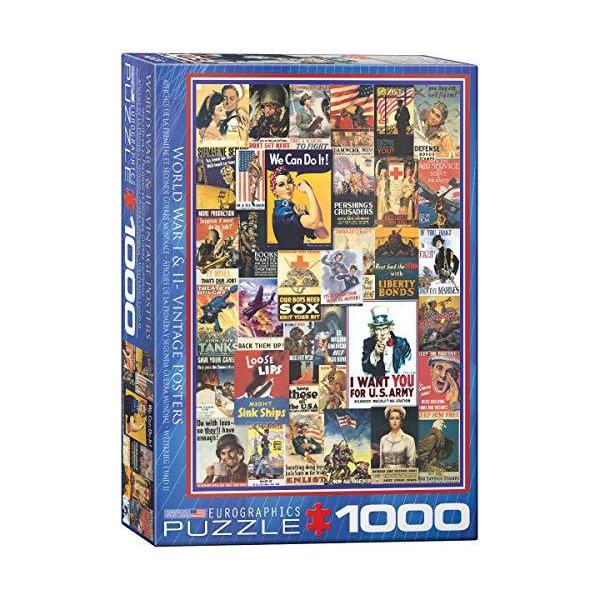 ジグソーパズル 海外製 アメリカ 6000-0937 EuroGraphics World War I &amp; II Vintage Posters 1000-Piece Puzzle, 19.25"" x 26.5"""海外限定品を迅...