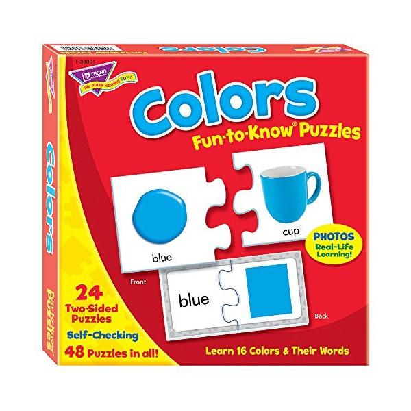 ジグソーパズル 海外製 アメリカ T-36001 Colors Fun-to-Know Puzzles by TREND Enterprises, Inc.; 48 Sturdy Pieces for Early learners海外限定品...