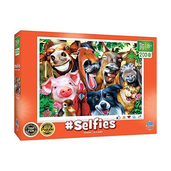 ジグソーパズル 海外製 アメリカ 11914 MasterPieces ? 200 Piece Jigsaw Puzzle for Kids 8+ Years, #Selfies Barnyard Buddies, Educational ...