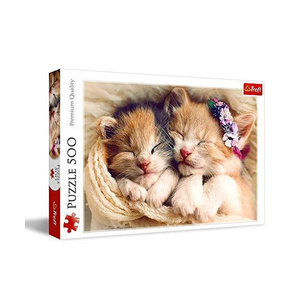 ジグソーパズル 海外製 アメリカ 37271 Trefl Sleeping Kittens 500 Piece Jigsaw Puzzle Red 19"x13" Print, DIY Jigsaw, Creative Fun, Class...