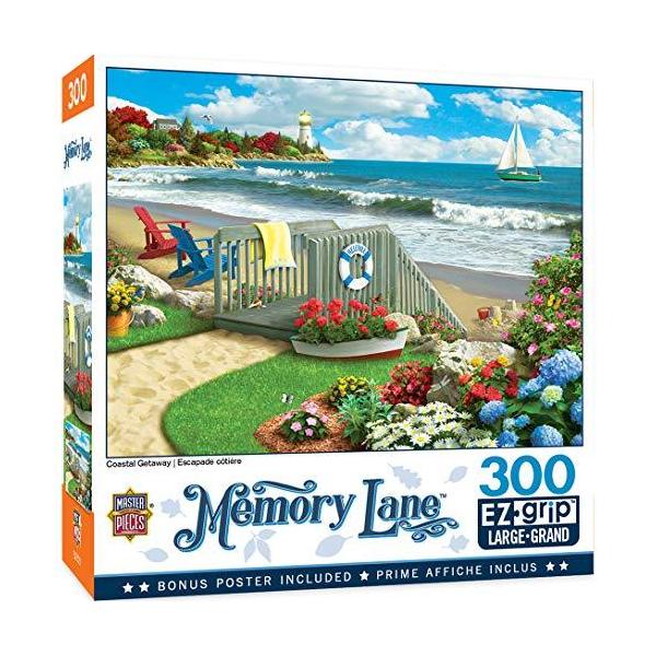 ジグソーパズル 海外製 アメリカ 32077 MasterPieces 300 Piece EZ Grip Jigsaw Puzzle ? Coastal Getaway Beach Scene ? Large Piece Puzzles ...