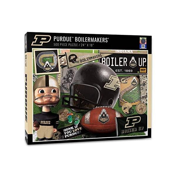 ジグソーパズル 海外製 アメリカ 0954323 YouTheFan NCAA Purdue Boilermakers FB Retro Series Puzzle - 500 Pieces, Team Colors, Large海外限定品...