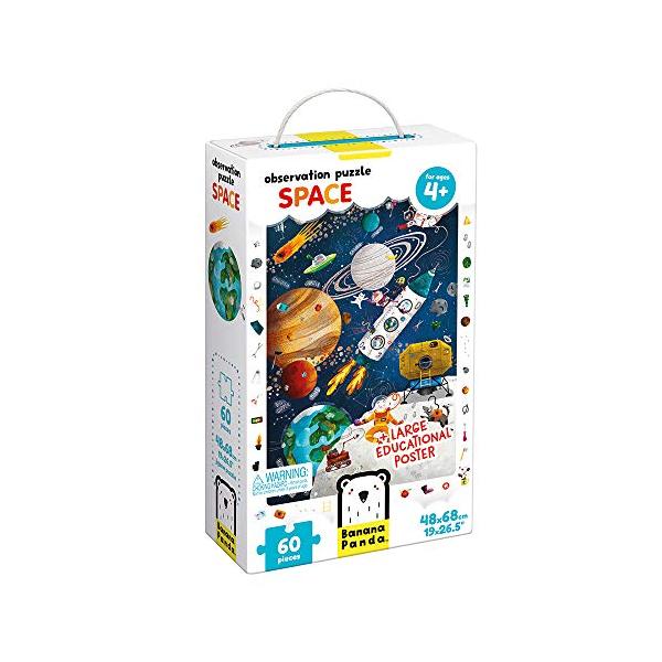 ジグソーパズル 海外製 アメリカ 33666 ??Banana Panda Observation Space Puzzle - Large 60-piece Floor Puzzle with Seek and Find Activity...
