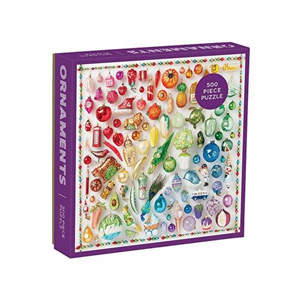 ジグソーパズル 海外製 アメリカ 735351740 Galison 500 Piece Rainbow Ornaments Christmas Jigsaw Puzzle, Holiday Puzzle with Vibrant Colo...
