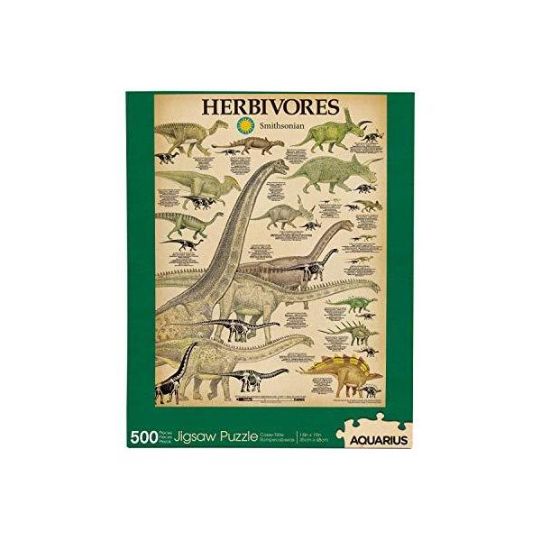 ジグソーパズル 海外製 アメリカ 62211 AQUARIUS Smithsonian Herbivore Dinosaurs Puzzle (500 Piece Jigsaw Puzzle) - Glare Free - Precisio...