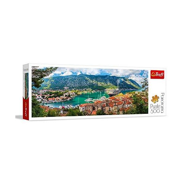 ジグソーパズル 海外製 アメリカ 29506 Trefl Panorama Kotor, Montenegro 500 Piece Jigsaw Puzzle Red 26"x9" Print, DIY Puzzle, Creative F...