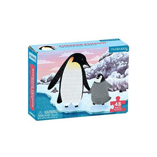ジグソーパズル 海外製 アメリカ 735357145 Mudpuppy Emperor Penguin Mini Puzzle, 48 Pieces, 8” x 5.75” ? Perfect Family Puzzle for Ages ...