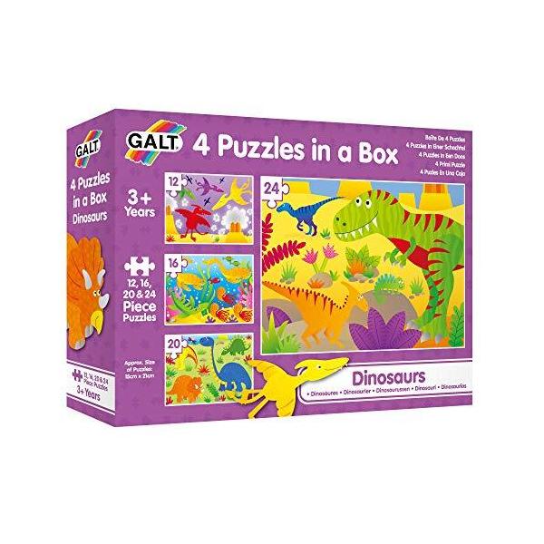 ジグソーパズル 海外製 アメリカ 1004735 Galt Toys, 4 Puzzles in A Box-Dinosaurs, for Ages 36海外限定品を迅速輸入！5〜15営業日にて発送します。型番：1004735海外サイズ：1...