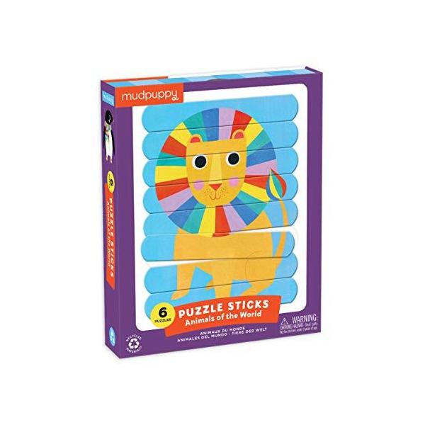 ジグソーパズル 海外製 アメリカ 356794 Mudpuppy Animals of The World Puzzle Sticks, 24 Double-Sided Sticks Create 6 Different Puzzles ?...