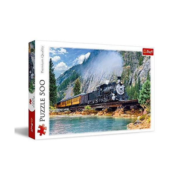 ジグソーパズル 海外製 アメリカ 37379 Trefl Red 500 Piece Jigsaw Puzzle Mountain Train 19"x13" Print, DIY Puzzle, Creative Fun, Classic...