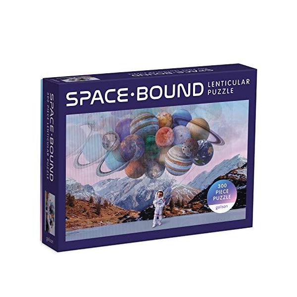 ジグソーパズル 海外製 アメリカ 9780735367579 Space Bound 300 Piece Lenticular Puzzle from Galison - Watch The Planet Balloons Float in...