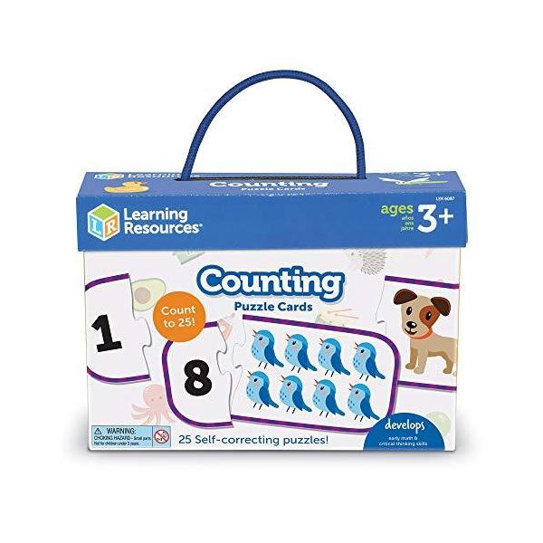 ジグソーパズル 海外製 アメリカ LER6087 Learning Resources Counting Puzzle Cards, Kindergarten Readniness, Self Correcting Puzzles, Age...