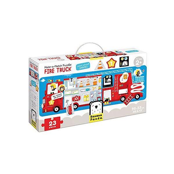 ジグソーパズル 海外製 アメリカ 49044 Banana Panda Make-a-Match Fire Truck Puzzle with Matching Activity - Large 23-Piece Panoramic Flo...