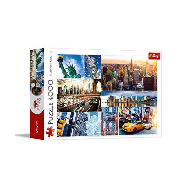 ジグソーパズル 海外製 アメリカ 45006 Trefl New York Collage 4000 Piece Jigsaw Puzzle Red 54"x38" Print, DIY Puzzle, Creative Fun, Clas...
