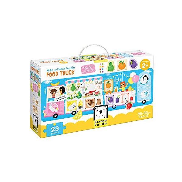 ジグソーパズル 海外製 アメリカ 49045 Banana Panda Make-a-Match Food Truck Puzzle with Matching Activity - Large 23-Piece Panoramic Flo...